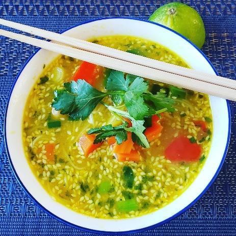Soupe cari coco et sésame - Les Saveurs de Marie